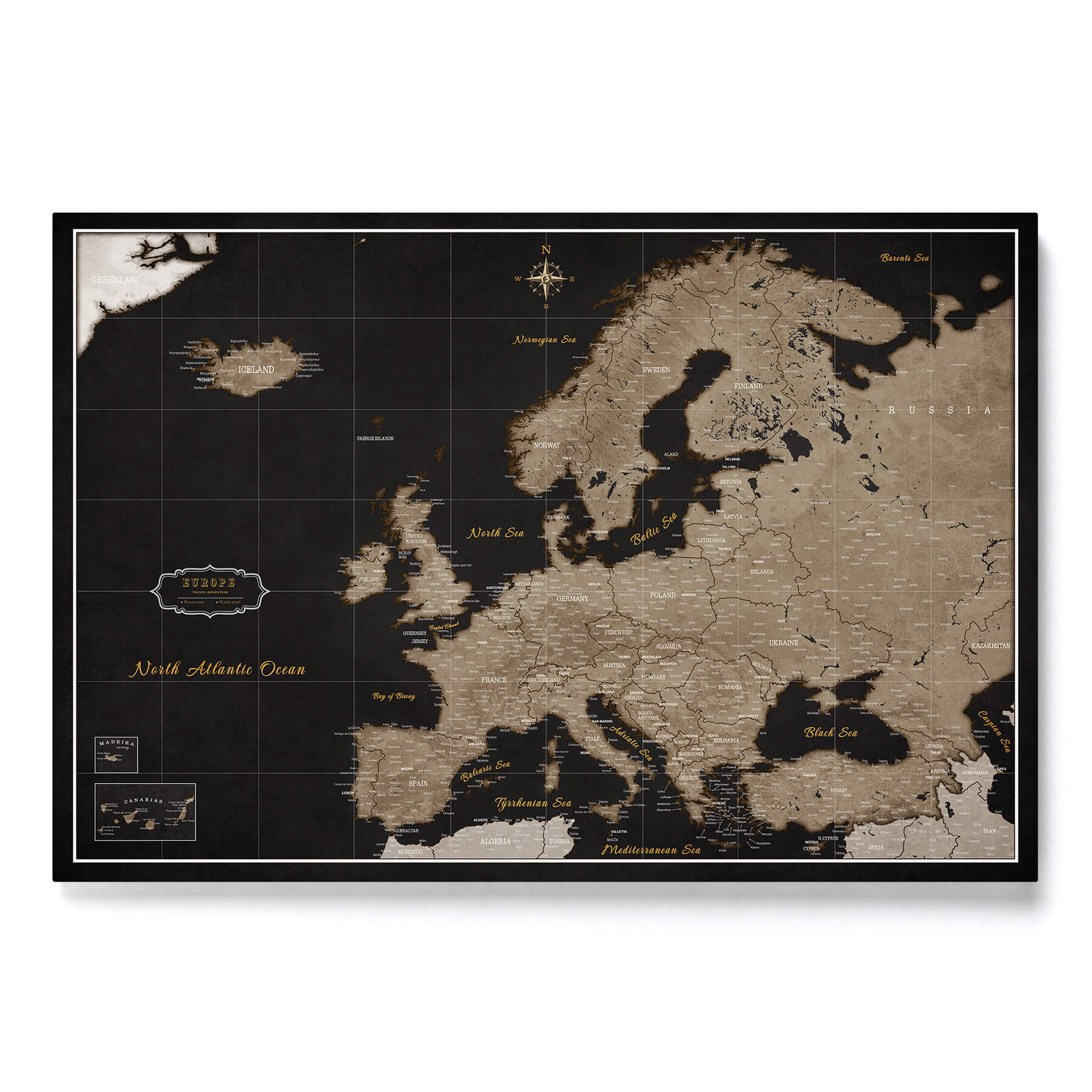 Push Pin Europe Map Multicolor Pinboard Gift For Trveler